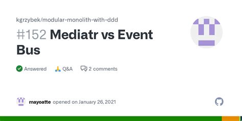 Mediatr Vs Event Bus Kgrzybek Modular Monolith With Ddd Discussion