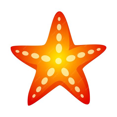 El Clipart Del Vector De La Estrella De Mar Aislado Sobre Un Fondo