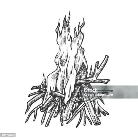 전통적인 굽는 굽은 목화 스틱 빈티지 벡터 그리기에 대한 스톡 벡터 아트 및 기타 이미지 그리기 캠프 파이어 일러스트레이션 Istock