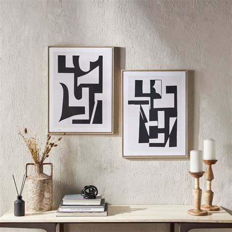 Shop Torre 2 Piece Framed Canvas Wall Art Set 45x60 Cm Home Centre Uae