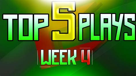 Top 5 Plays Of The Week 4 YouTube