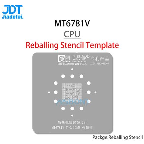 amaoe bga stencil reballing template station kit for mt6781v cd mt6781v t 0 12mm cpu ic shopee