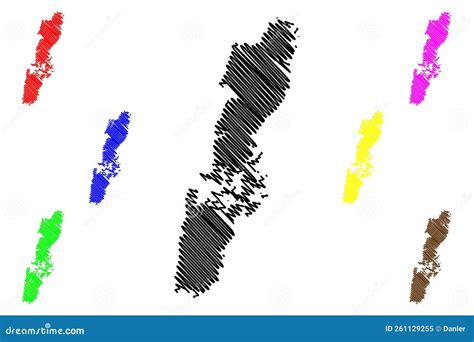 Tsushima Island Japan East Asia Japanese Archipelago Map Vector