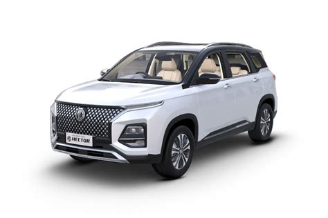 Mg Hector Plus Candy White With Starry Black Colour