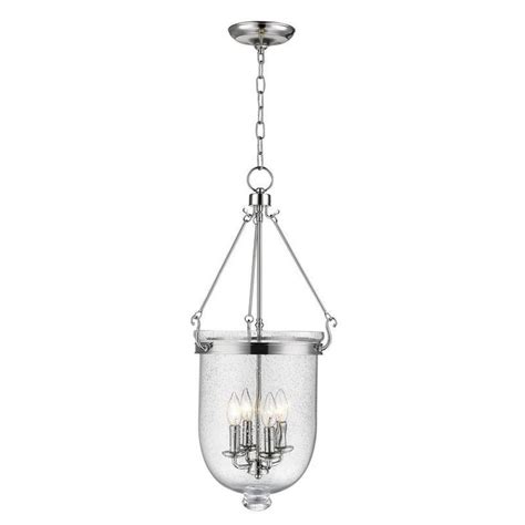 Livex Lighting Jefferson Polished Nickel 4 Light Chain Lantern Steel