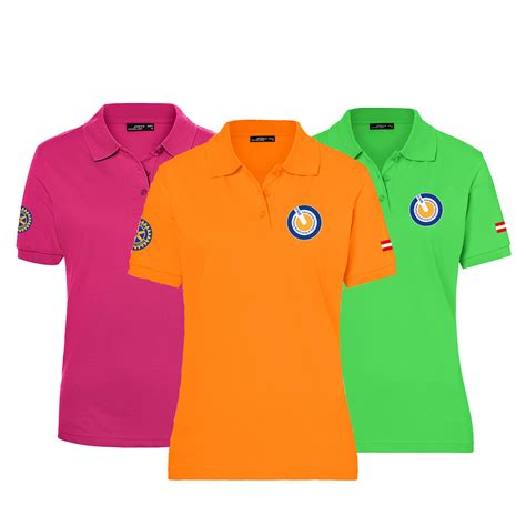 Ifmr Damen Polo Mit Ifmr Rotary Logo Flaggenstreifen Und Backprint
