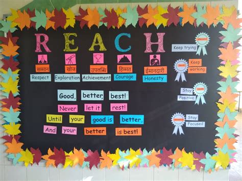 School Values Board Celebrating Achievement