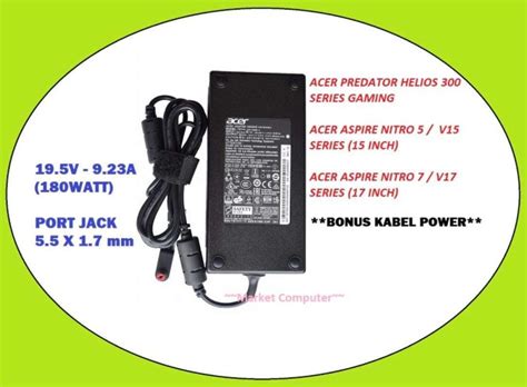 Promo Produk Ori Adaptor Laptop Acer V A Original Acer Predator Helios G