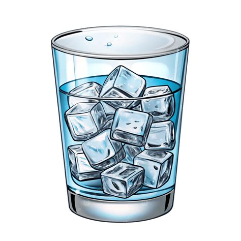 얼음이 담긴 물잔의 생생한 클립 아트 물 유리 빙 Png 일러스트 및 이미지 에 대한 무료 다운로드 Pngtree