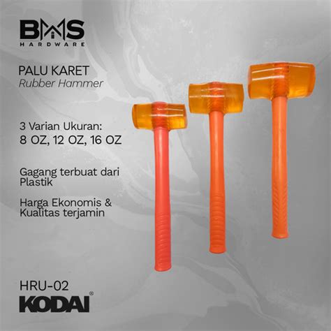 Jual PALU KARET KERAMIK Rubber Hammer KODAI Palu Transparant Orange 8 OZ Jakarta Barat BMS