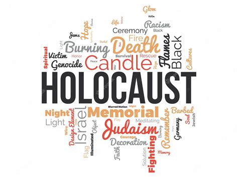 Premium Vector Holocaust World Cloud Background Jewish Awareness
