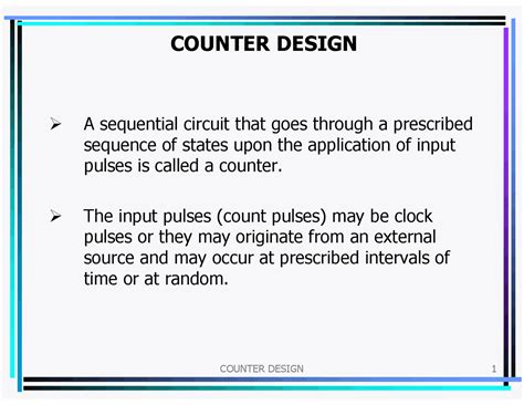 this lecture about counter design lecture notes engineering docsity