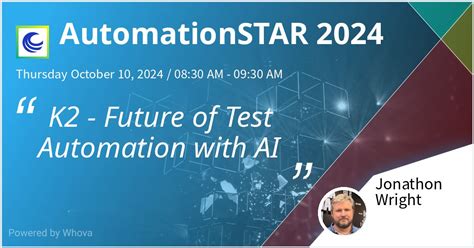 Jonathon Wright On Linkedin Automationstar2024 Whova
