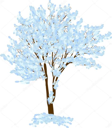 青い雪の木 — ストックベクター © Drpas 84211832