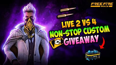 Free Fire Live Giveaway 🎁 Ff Live Custom Room Ff Live Guild Test