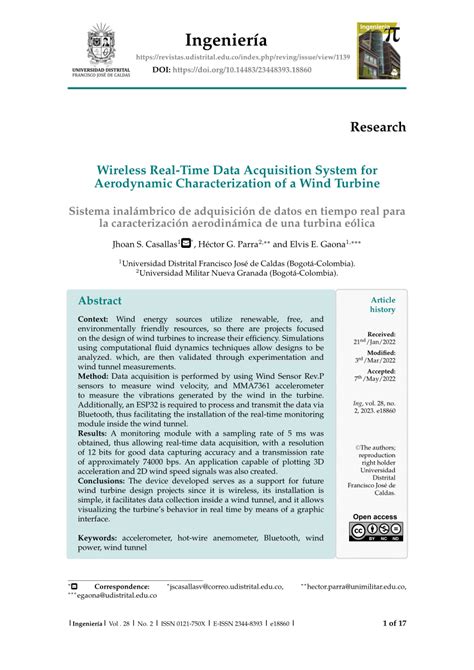 PDF Wireless Real Time Data Acquisition System For Aerodynamic