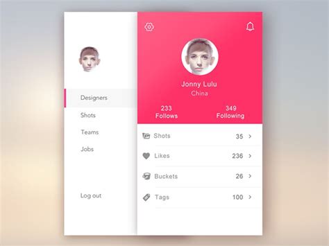 Best Ui Profile Design Images On Pinterest Dashboard Design Interface Design And User