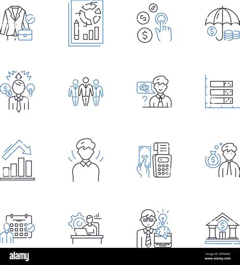 Revenue Line Icons Collection Profit Income Return Earnings Gain