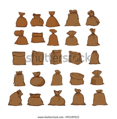 캔버스 자루 벡터캔버스캔버스 자루의 삽화큰 가방 스톡 벡터로열티 프리 496189021