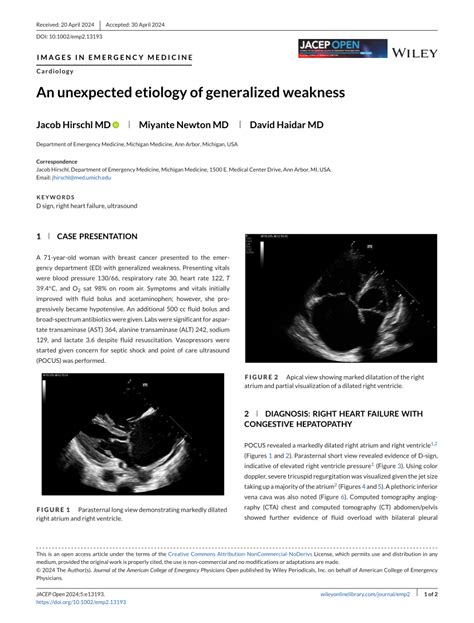 Pdf An Unexpected Etiology Of Generalized Weakness