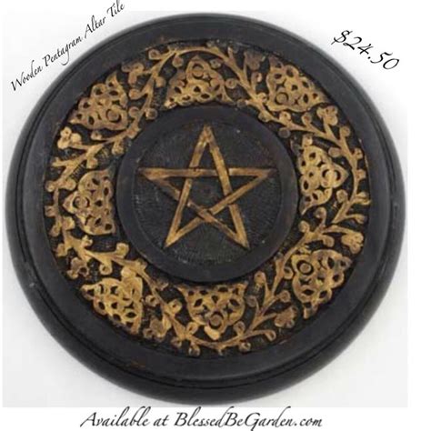 Wooden Pentagram Altar Tile 2450 A Commanding And Elegant Presence