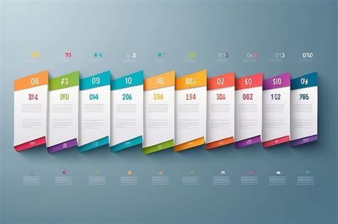 Premium Photo 8 Data Infographics Tab Paper Index Template Illustration Abstract Background