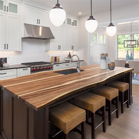 Centerpointe Acacia Live Edge Island Countertop And Reviews Wayfair Canada