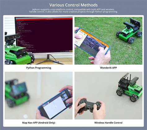 hiwonder jetauto ros1 ros2 robot car powered by jetson nano with lidar