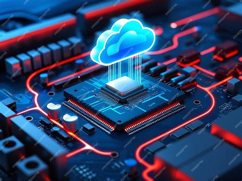 Advanced Technology Circuit Board Cpu Processor Microchip Ai Visualization Design Premium Ai