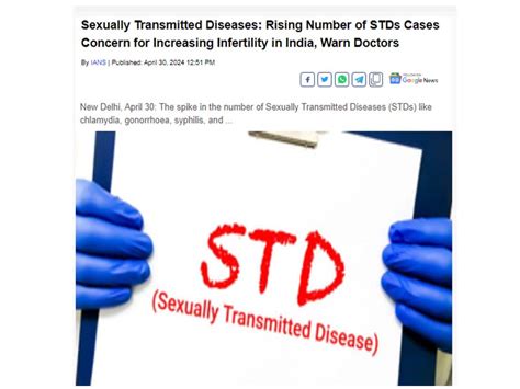 Sexually Transmitted Diseases Rising Number Of Stds Cases Concern For Increasing Infertility In