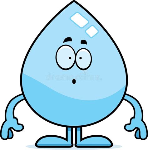 Sad Cartoon Water Drop Stock Vector Illustration Of Droplet 47753478