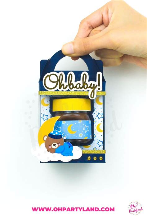 Mini Nutella Box Template For Cricut And Silhouette Mini Nutella 25 G Box Template Oh Partyland