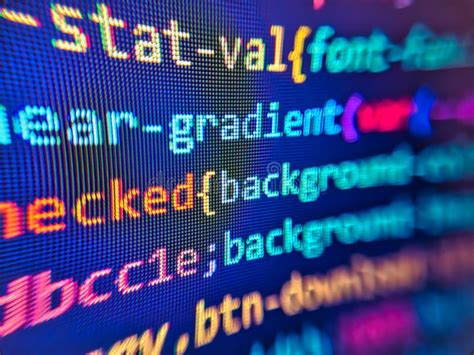 Big Data Database App Software Source Code Stock Photo Image Of
