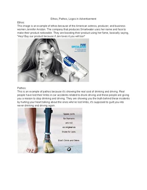 Ethos Pathos Logos In Advertisement Ethos Pathos Logos In