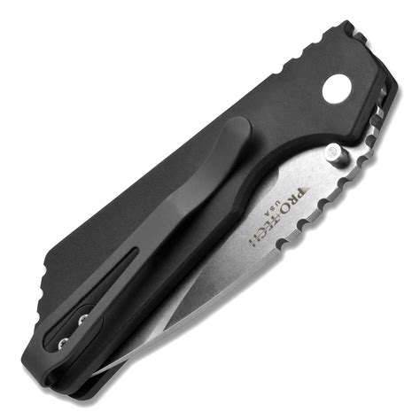 Pro Tech Strider Pt Auto Solid Black Handle Stonewash Blade 2301 Sw