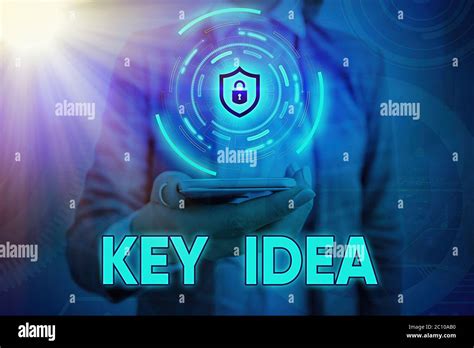 Text Sign Showing Key Idea Business Photo Showcasing The Central