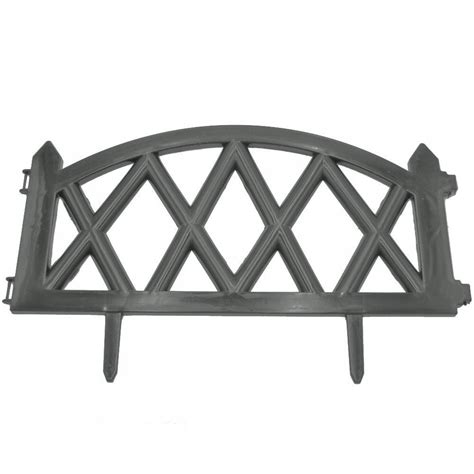 Płotek OGRODOWY plastikowy szary border palisada obrzeże trawnik 49 cm