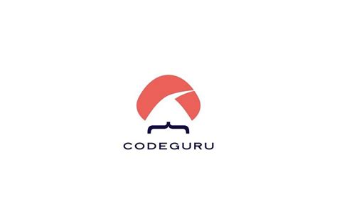 the logo for codeguru is shown in red and blue on a white background