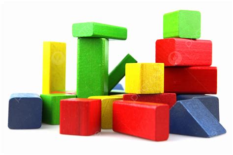 Wooden Building Blocks Design Structure Colours Photo Background And