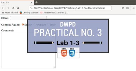 dwpd 1 3 create a feedback form using form handling