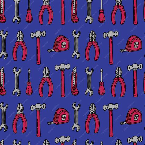 Premium Vector Tool Background Work Maintenance Pattern Handicrafts Construction Wallpaper