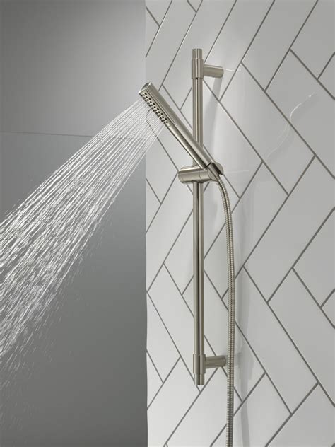 Premium Single Setting Slide Bar Hand Shower In Lumicoat® Stainless