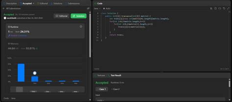 100daysofleetcode Leetcode Matrix Codinginterview Datastructures