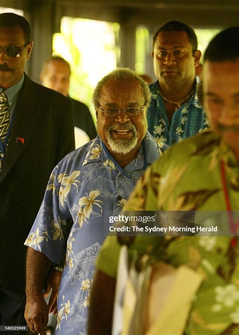 Papua New Guineas Prime Minister Michael Somare Arrives To Meet With
