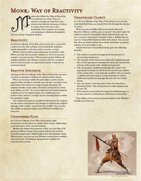 Been Messing With A Monk Subclass [5e] R Dndhomebrew