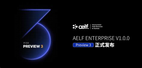 aelf enterprise 1 0 0 preview 3 版正式发布 aelf news