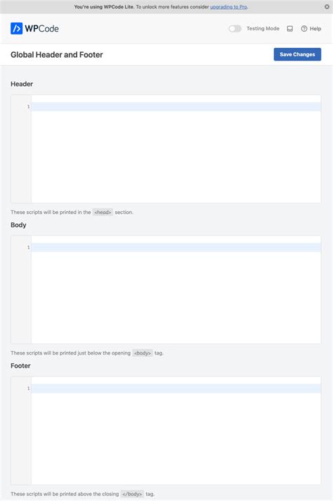 how to add header and footer code in wordpress easily