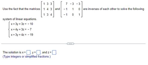 Solved Use The Fact That The Matrices And Chegg Com