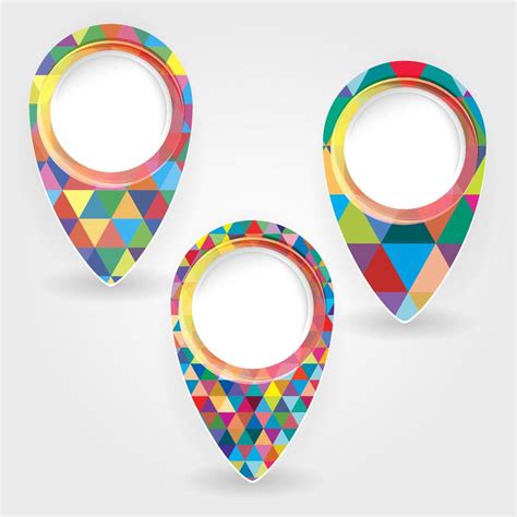 Set Of Bright Map Pointers Marker Icons Vector 10552324 Vector Art