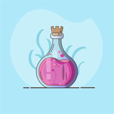 Premium Vector Potion Elixir Bottle Vector Illustration Chemical